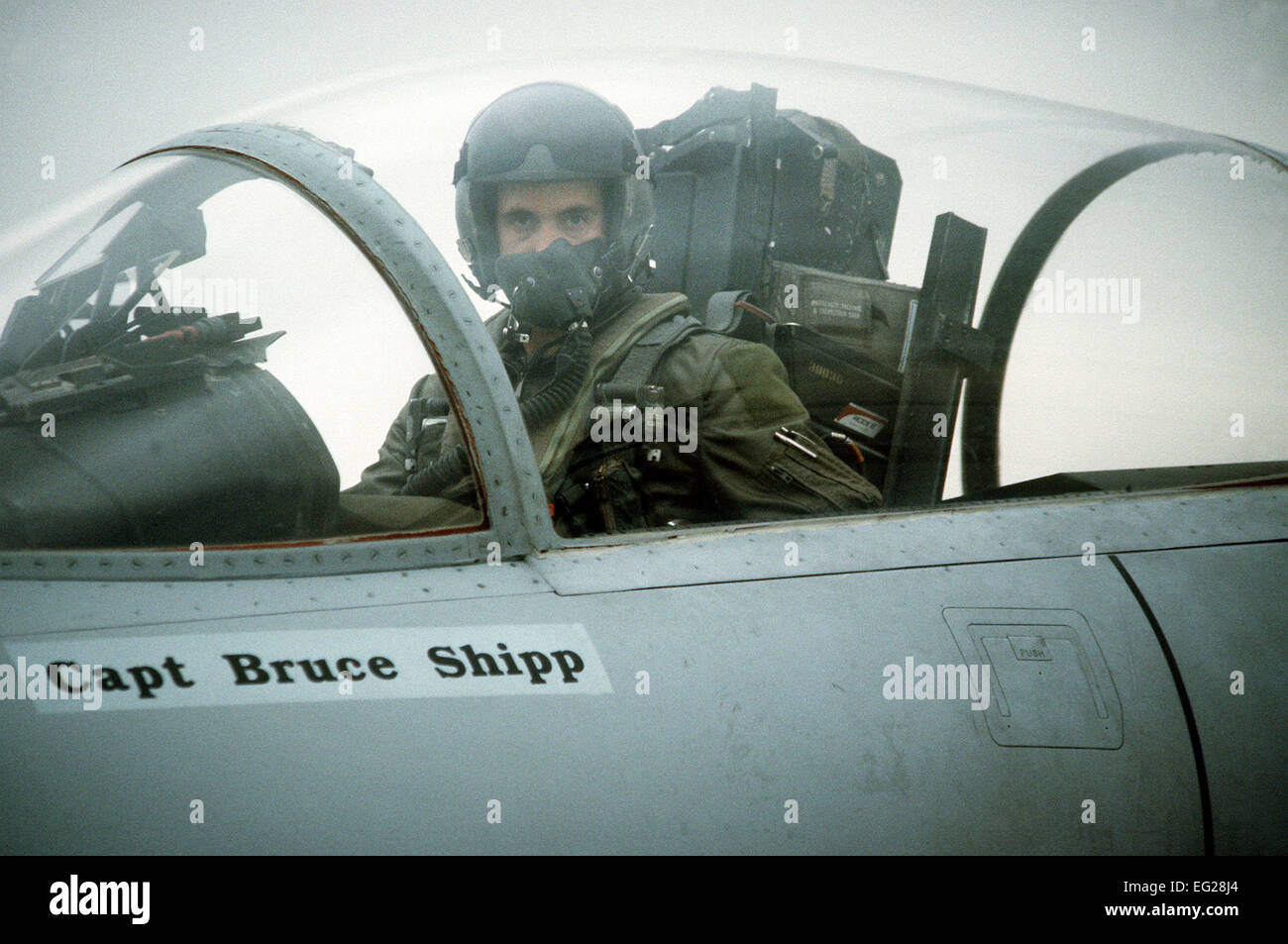 U.S. Air Force Capt. Bruce Shipp, pilot of an F-15 Eagle Fighter ...