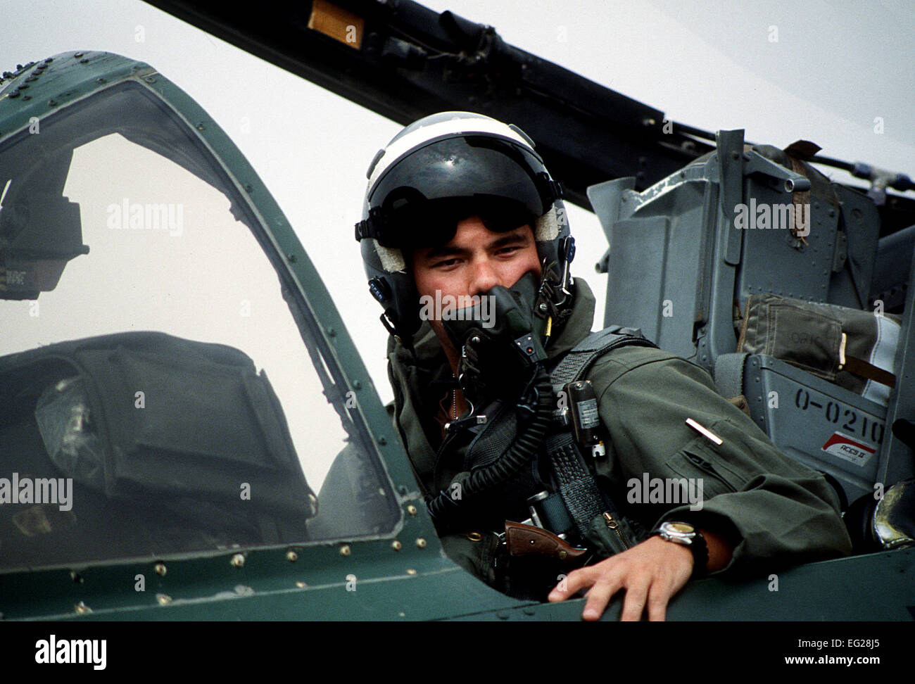 The pilot of an A-10A Thunderbolt II attack aircraft from the 23rd ...