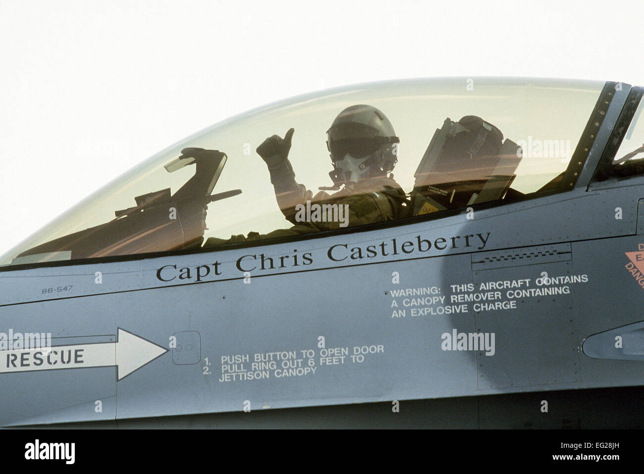 Capt. Chris Castleberry, a pilot from the 421st Tactical Fighter ...