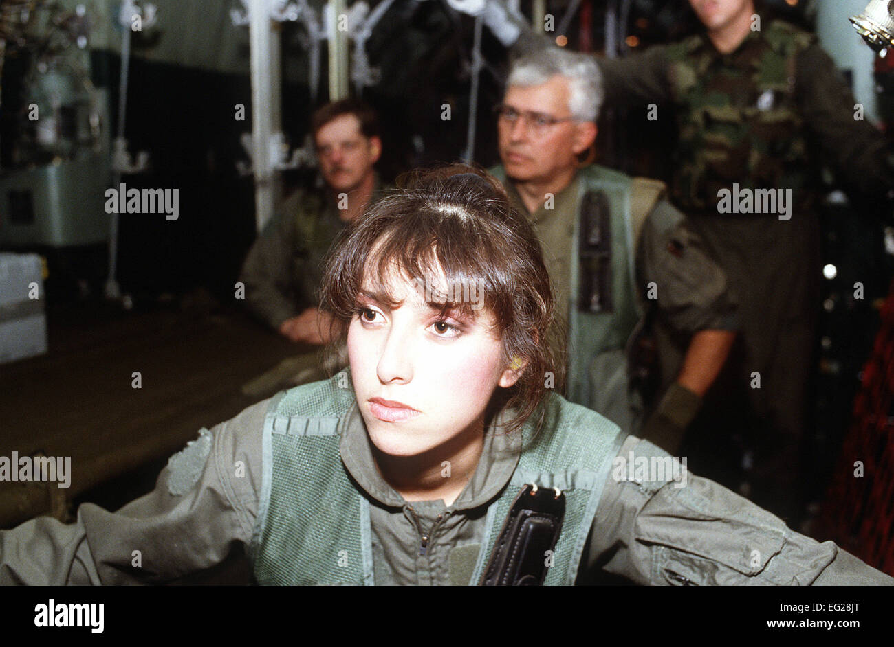 Tech. Sgt. Theresa Hillis, front, of the 68th Aeromedical Evacuation ...