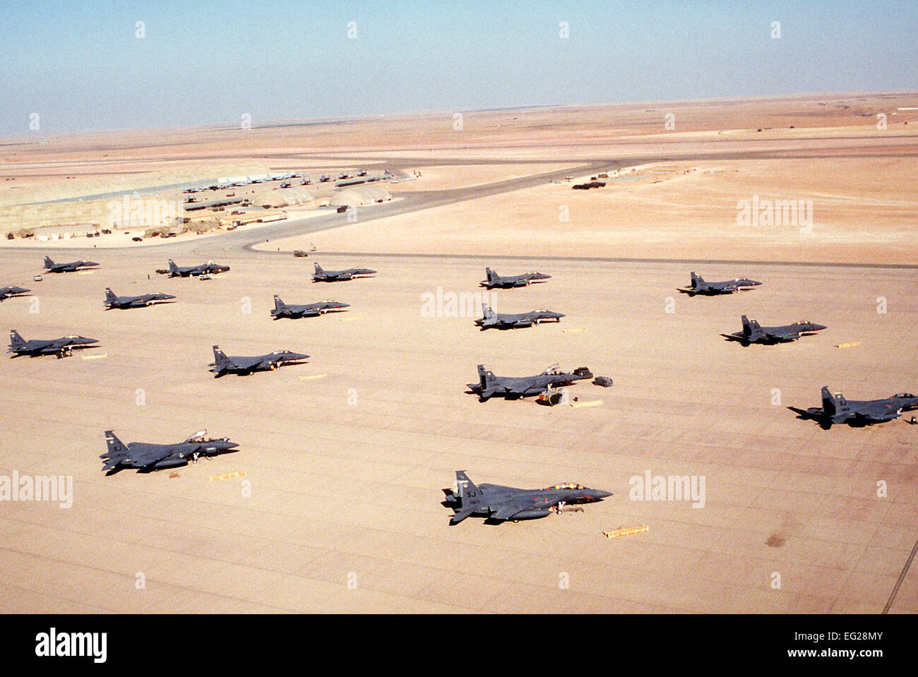 F-15E Eagle fighter aircraft of the 4th Tactical Fighter Wing, Seymour ...