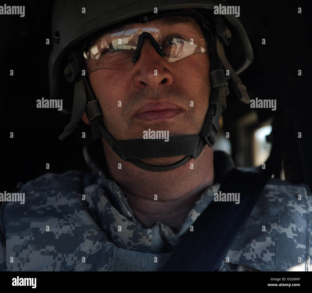 Master Sgt. William Hall, Combat Airmen Skills Training student, sits ...