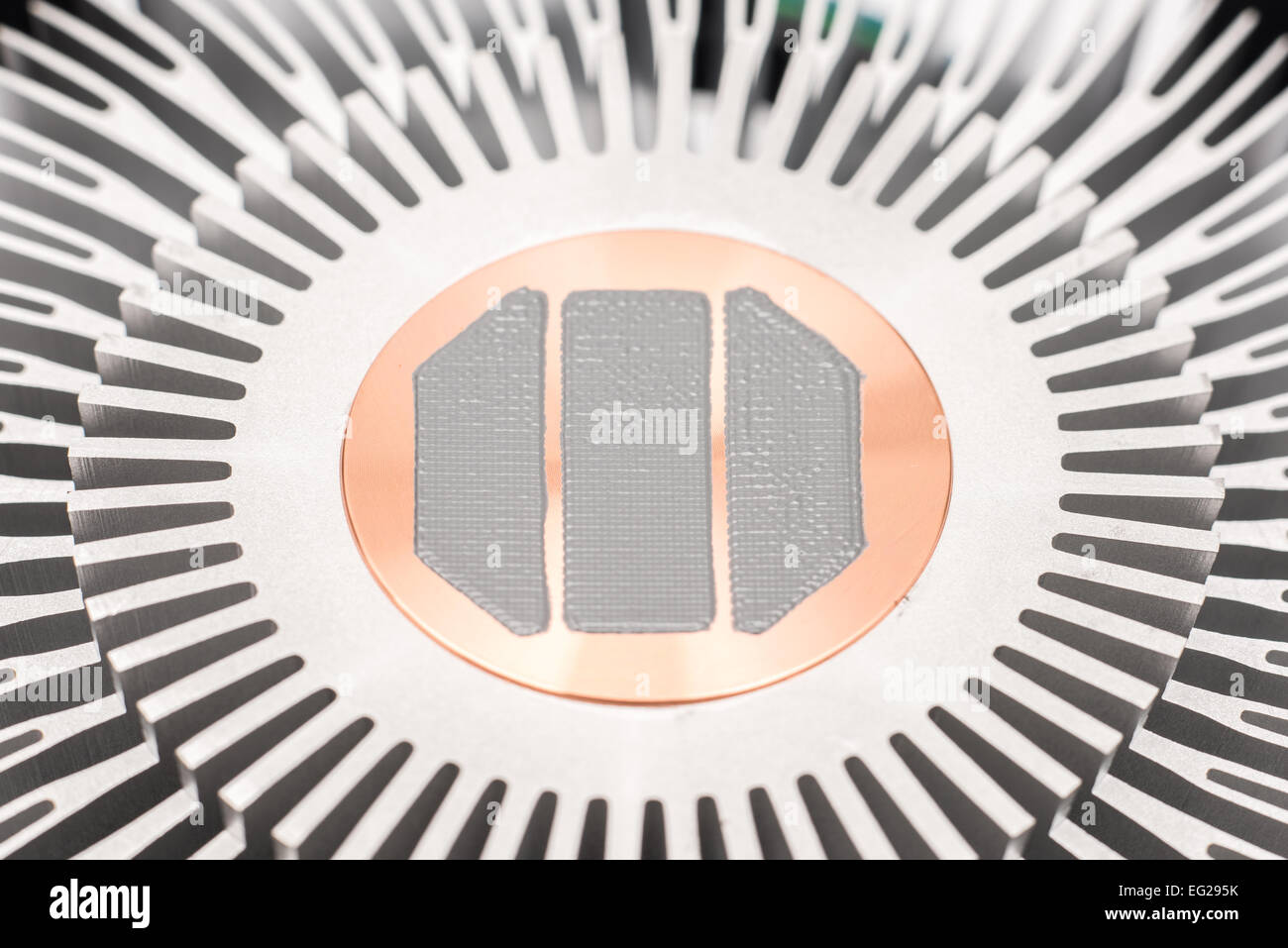 Computer CPU Heatsink And Thermal Paste Properly Applied Stock Photo ...