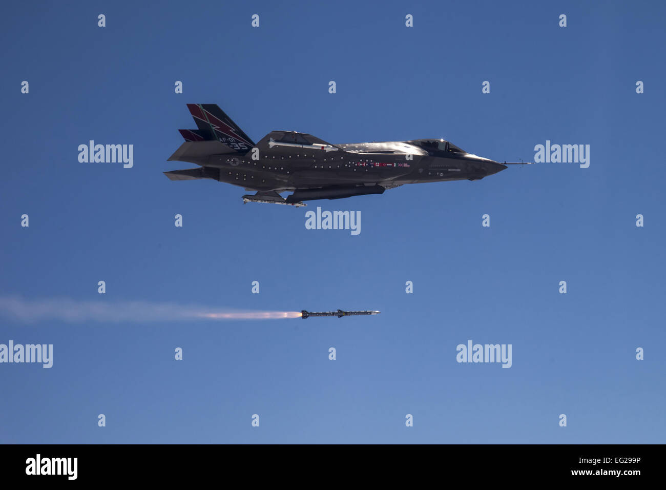 An F-35A Lightning II joint strike fighter completed the first in ...