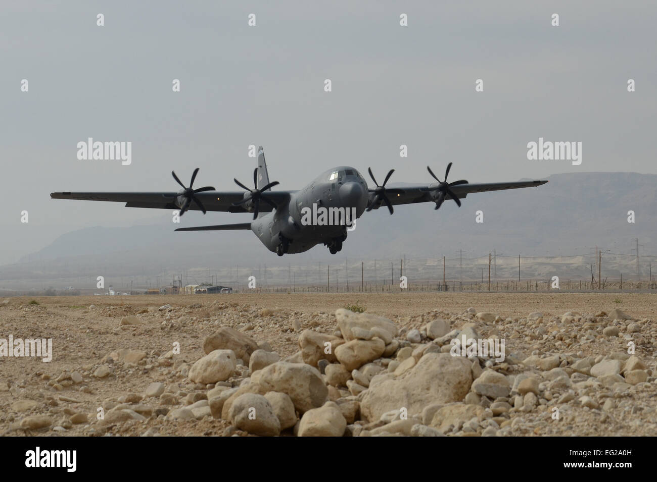 A C-130J Hercules takes off Feb. 5, 2013, from a civilian airfield in ...