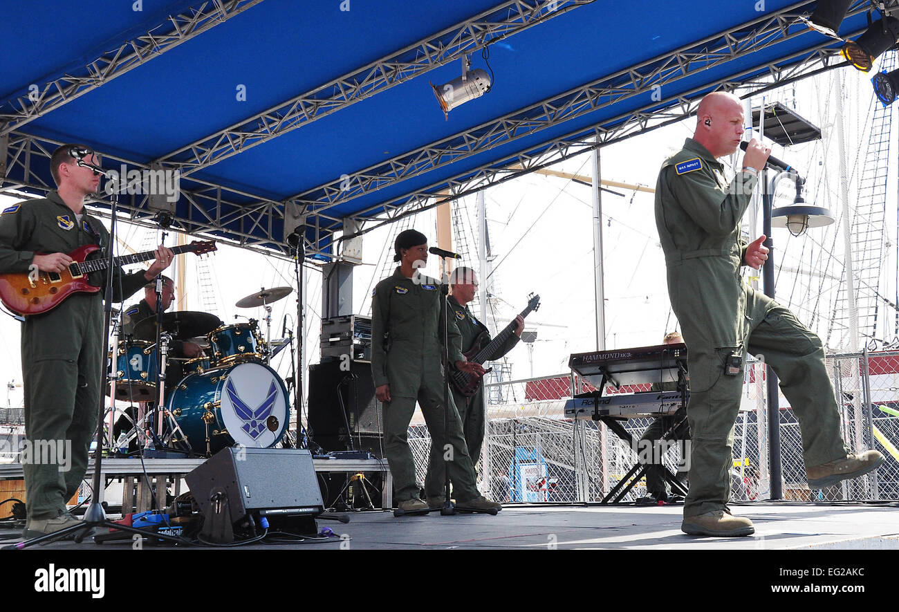 The U.S. Air Force Band's Max Impact ensemble performs during Air Force ...