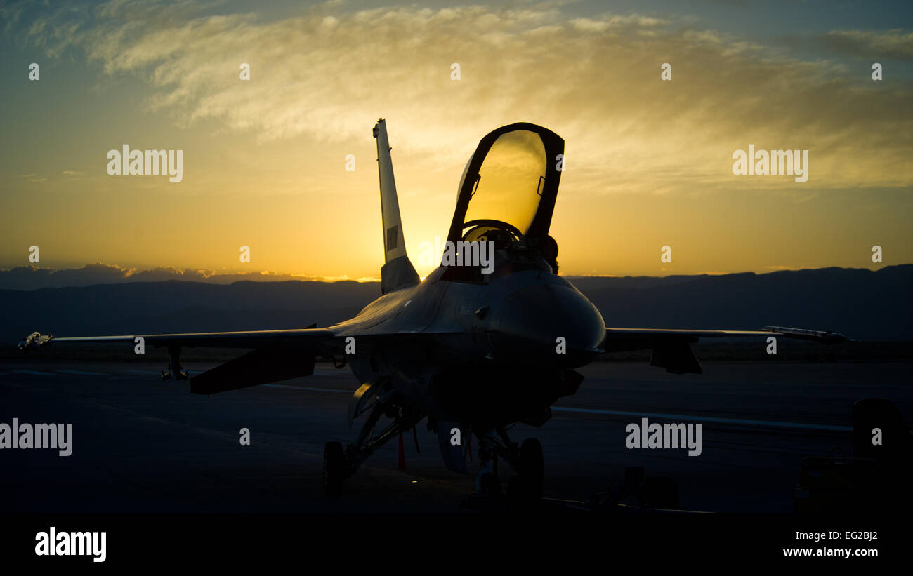 A QF-16 is prepared for takeoff during an unmanned live fire exercise ...