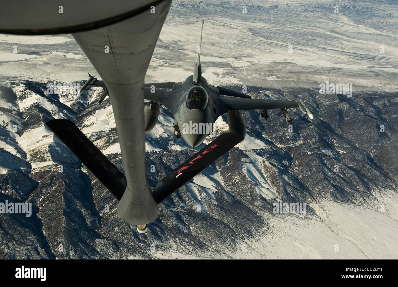 Lt. Col. Casey maneuvers into position behind a 151st Air Refueling ...