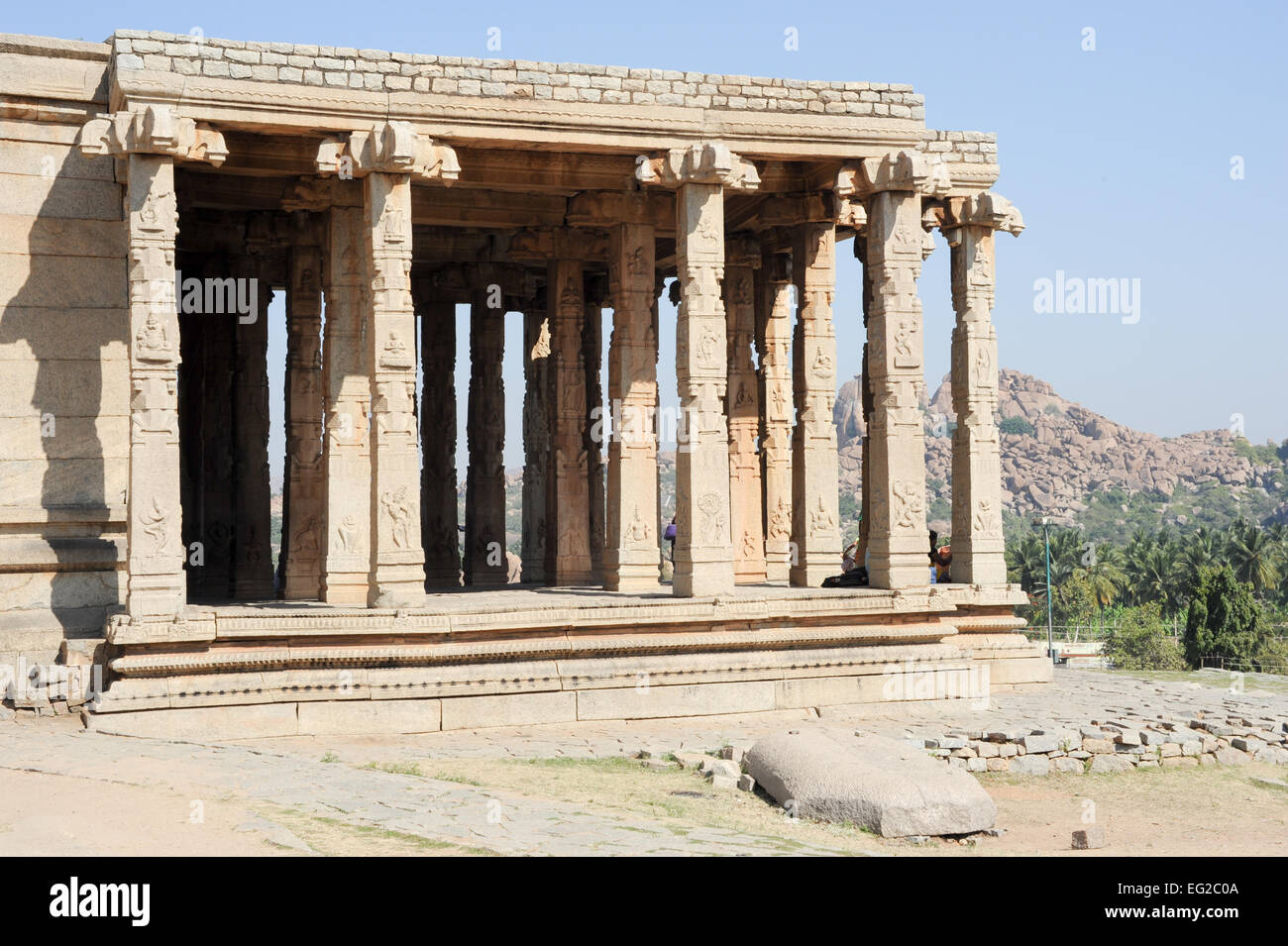 Ancient ruins of Vijayanagara Empire in Hampi, Karnataka, India Stock ...