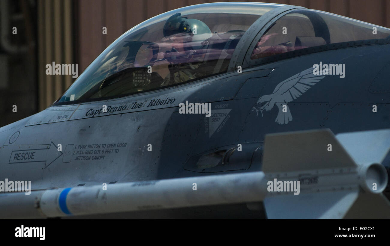Captain John Widmer, 54th Fighter Group pilot, prepares to taxi prior ...