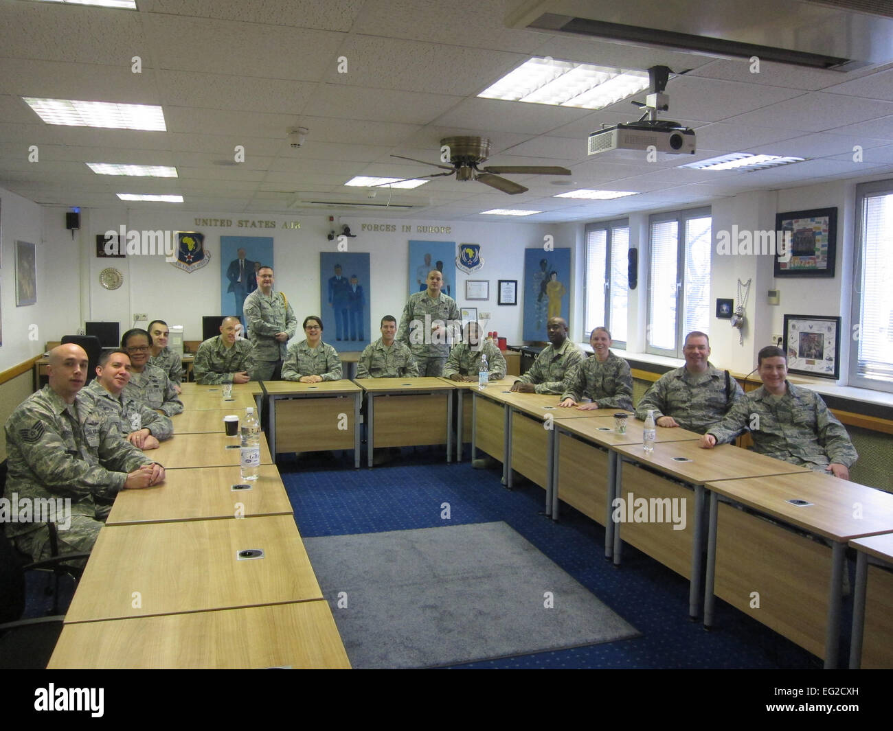 Tech. Sgt. Nancy Wellman prepares to administer a summative test to ...