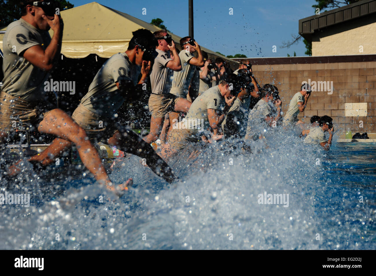 U.S. Air Force Airmen from the Special Tactics Training Squadron jump ...