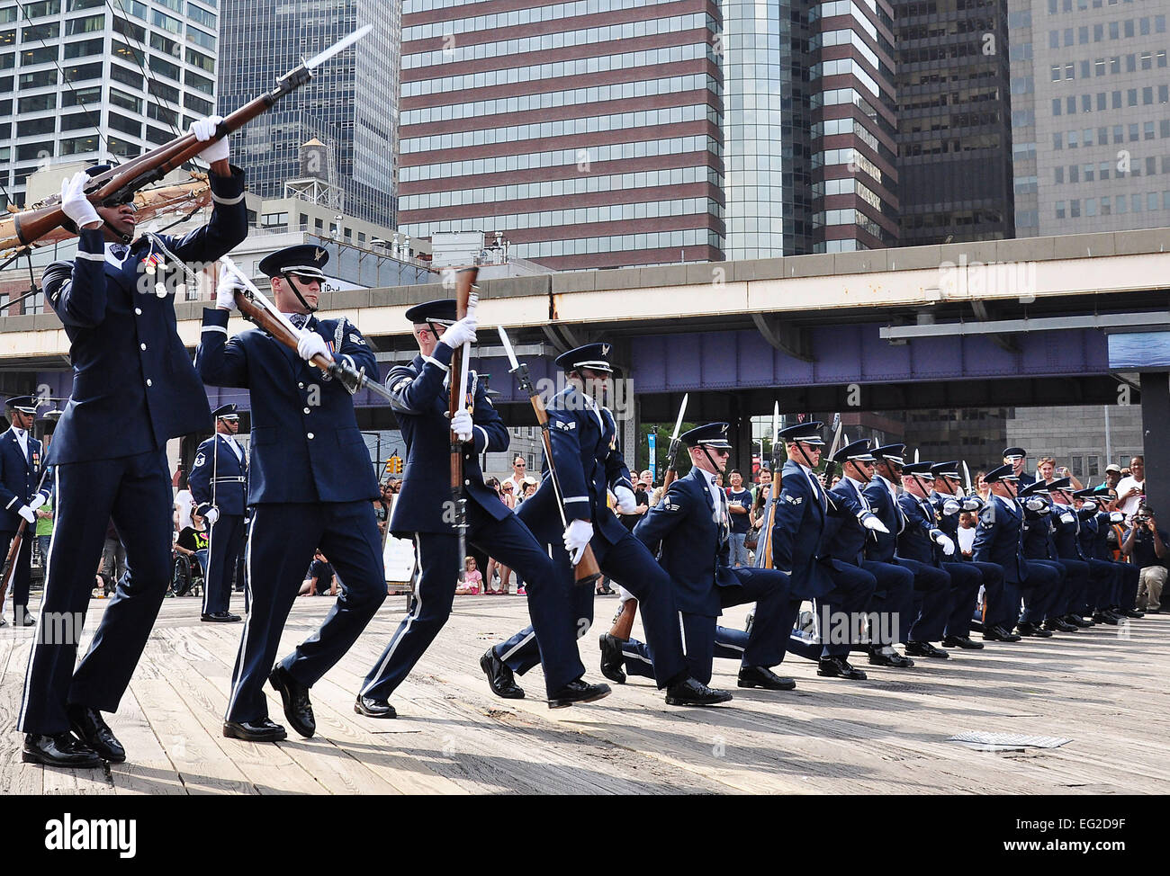 The U.S. Air Force Honor Guard Drill Team performs during Air Force ...
