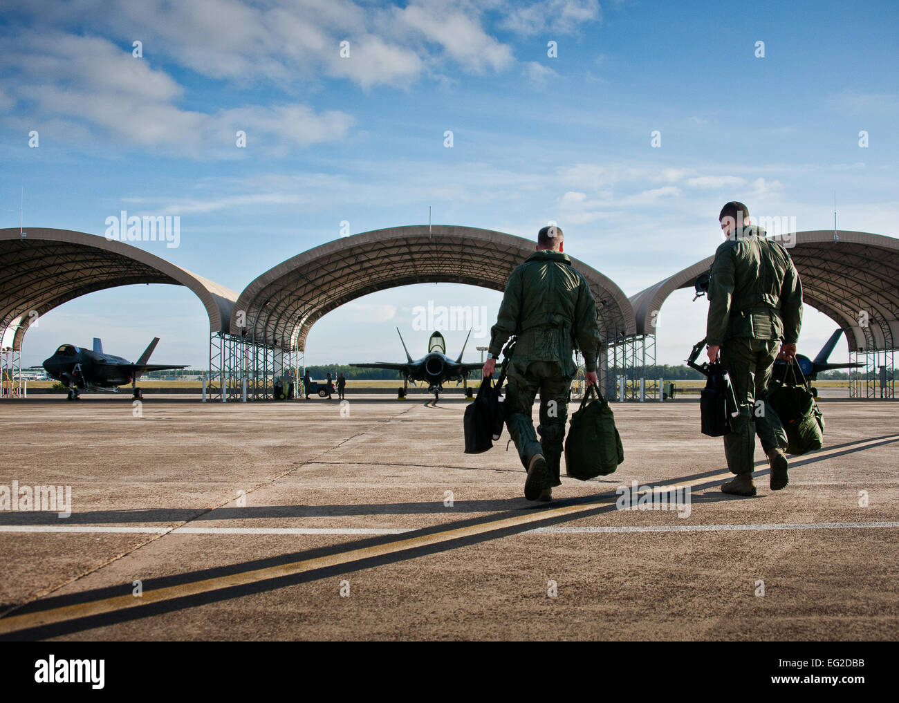Maj. Gen. Jay Silveria, U.S. Air Force Warfare Center commander, walks ...