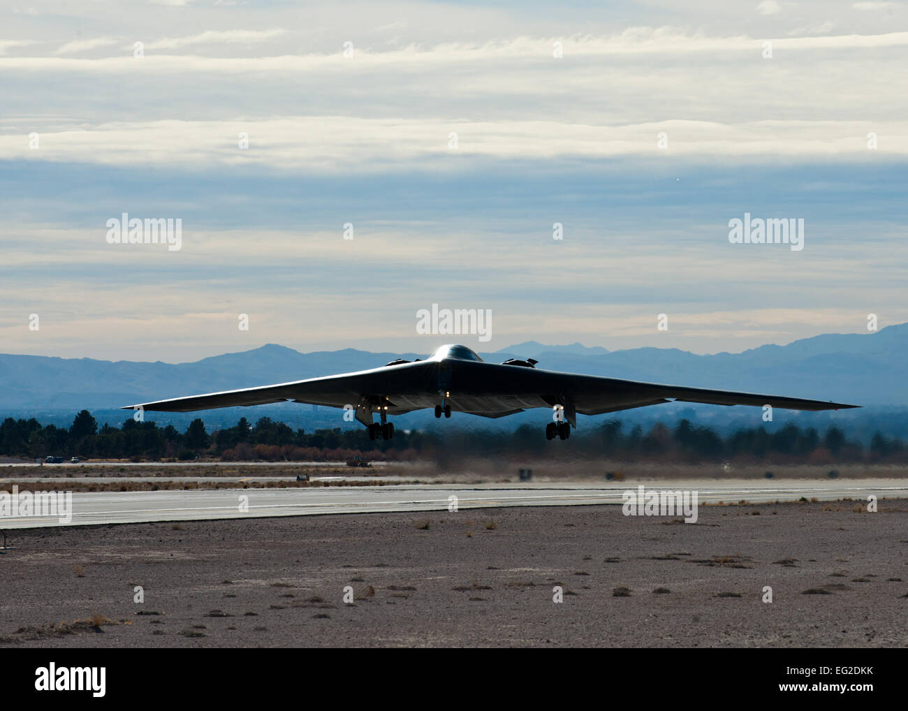 A B-2 Spirit takes off during Red Flag 14-1, Jan. 28, 2014, at Nellis ...