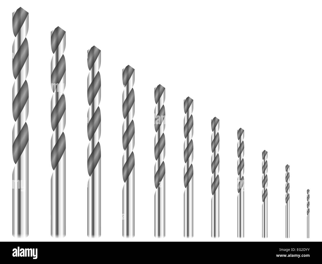 Drill bit on a white background Stock Photo - Alamy