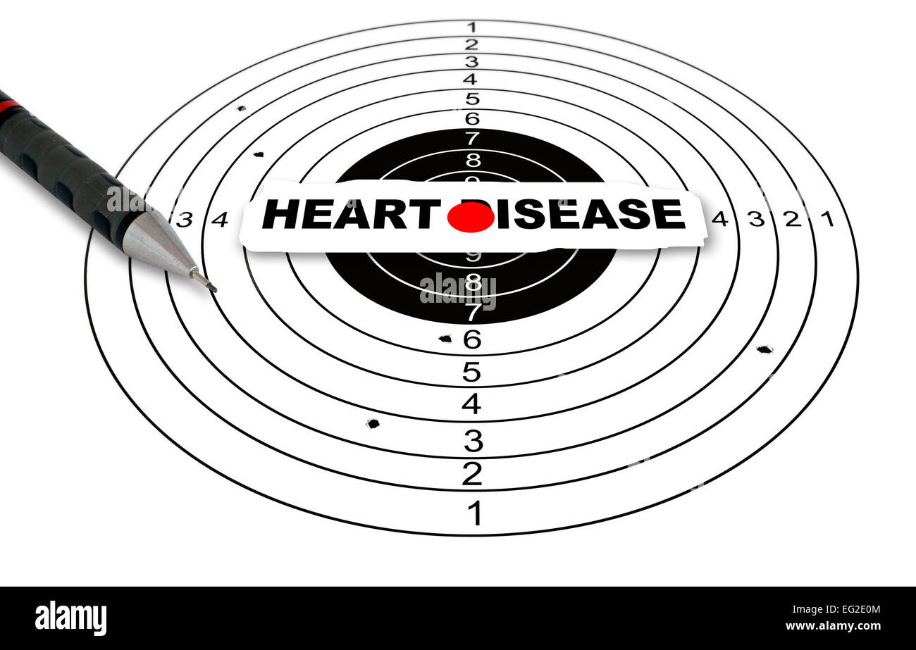 Shooting target with word heart disease made in 2d software Stock Photo ...