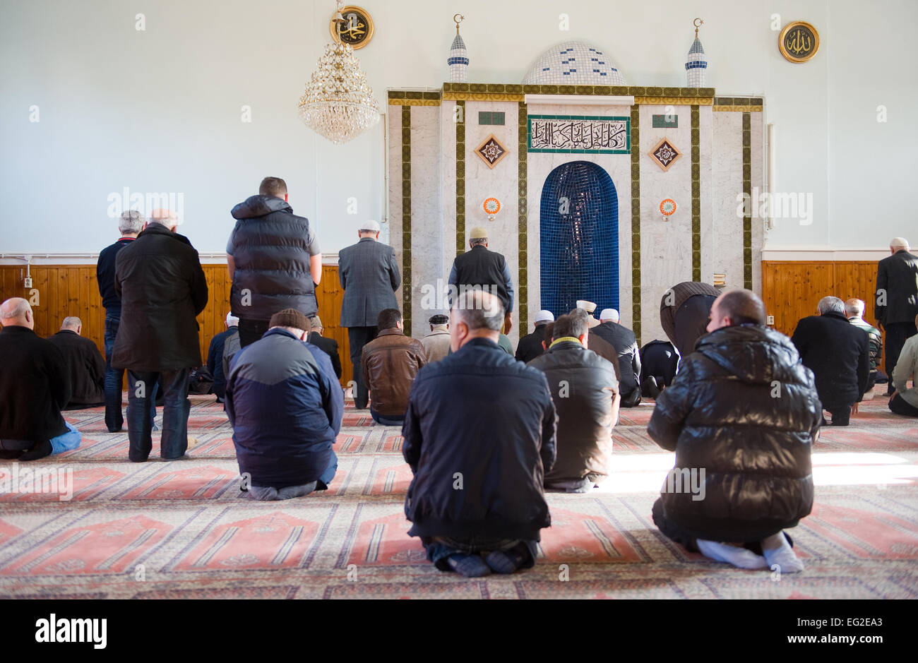 Muslims During Friday Prayer In High Resolution Stock Photography and ...