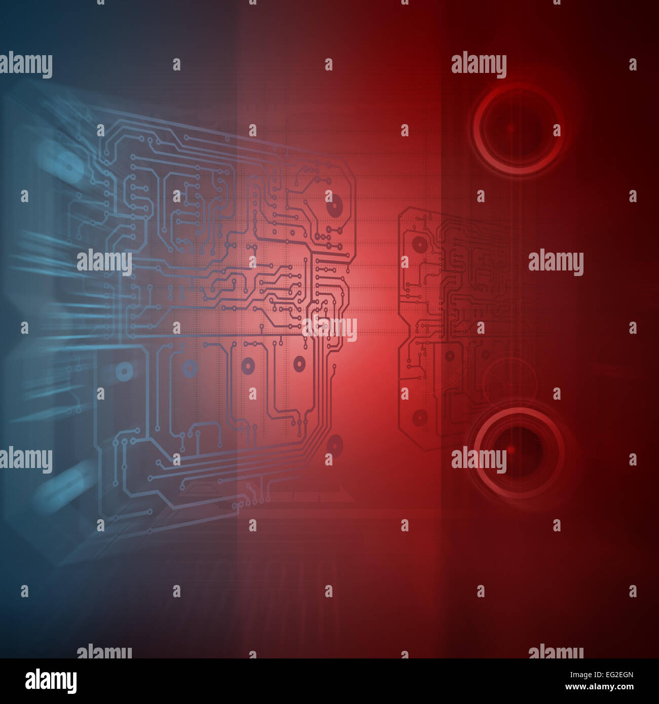technology background in blue end red Stock Photo - Alamy