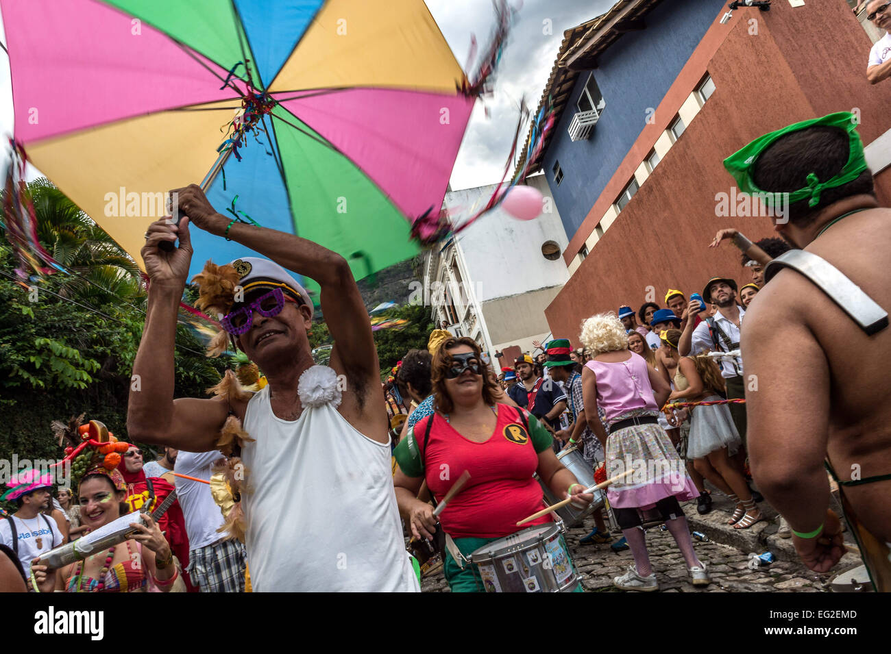 Feb. 8, 2015 - Cariocas during the so famous street carnival; also ...