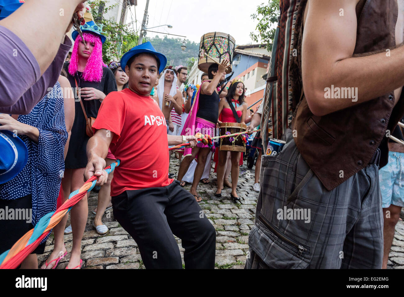 Feb. 8, 2015 - Cariocas during the so famous street carnival; also ...