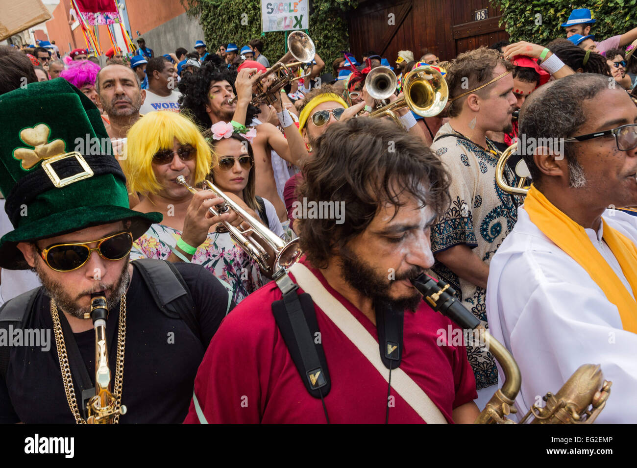 Feb. 8, 2015 - Cariocas during the so famous street carnival; also ...