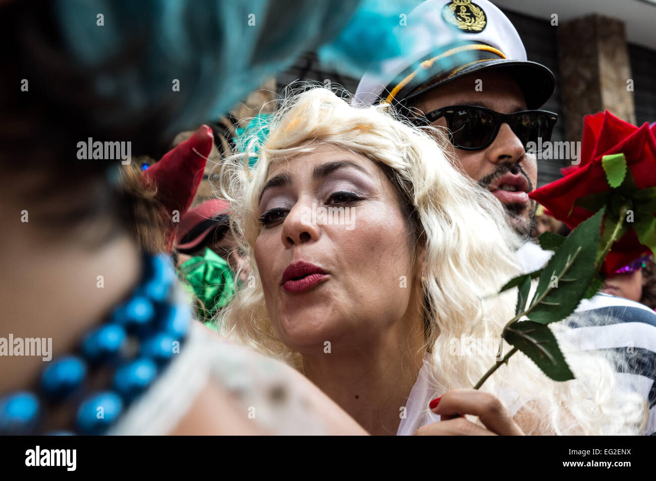 Feb. 8, 2015 - Cariocas during the so famous street carnival; also ...