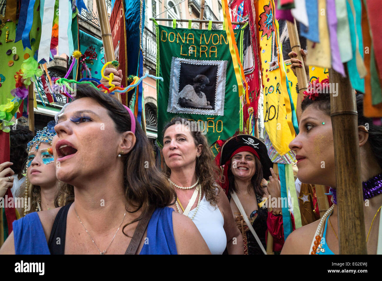 Feb. 9, 2015 - Cariocas during the so famous street carnival; also ...