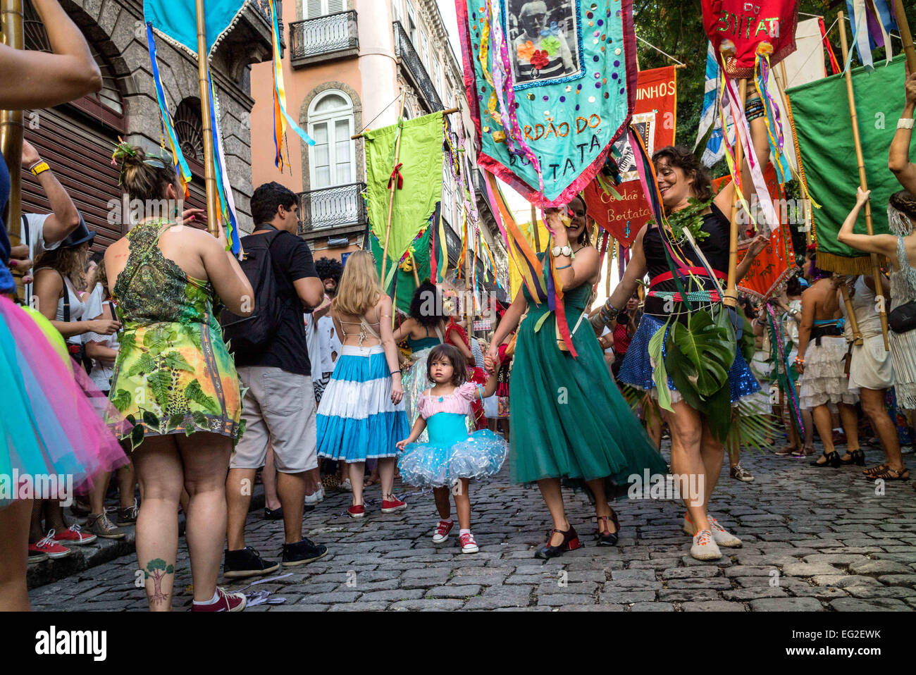 Feb. 9, 2015 - Cariocas during the so famous street carnival; also ...