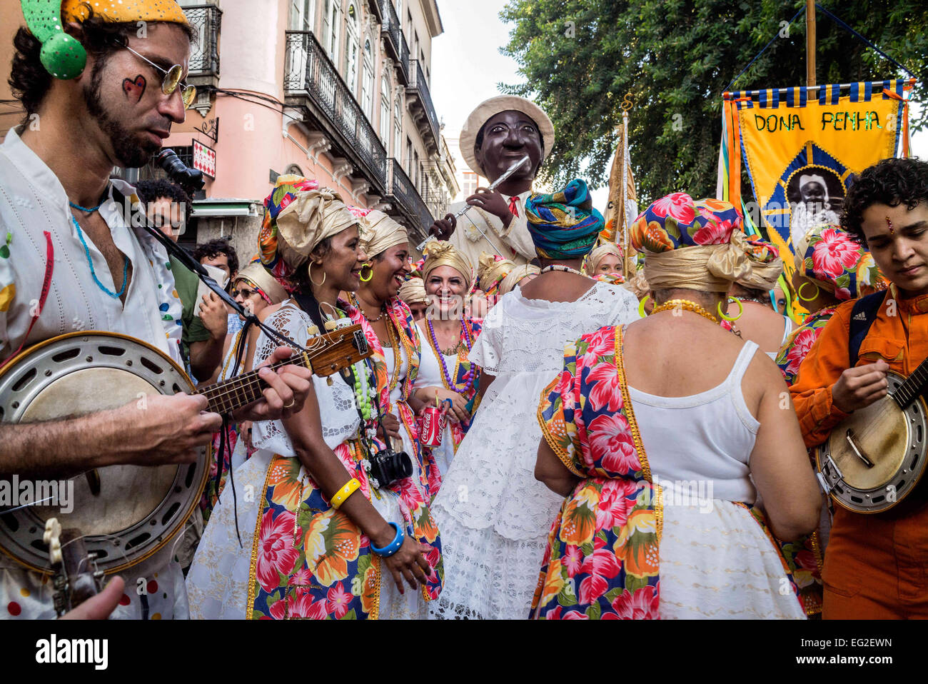 Feb. 9, 2015 - Cariocas during the so famous street carnival; also ...