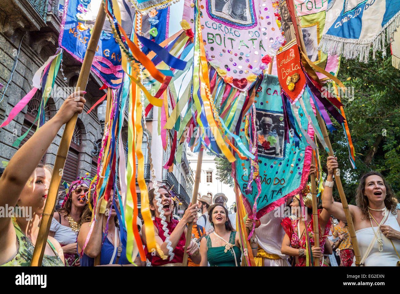 Feb. 9, 2015 - Cariocas during the so famous street carnival; also ...