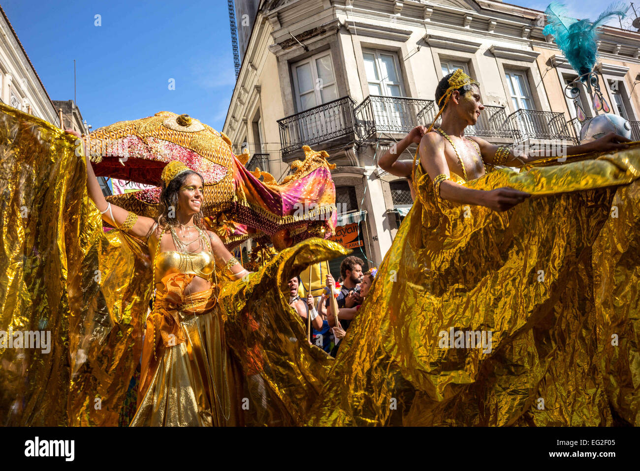 Feb. 9, 2015 - Cariocas during the so famous street carnival; also ...