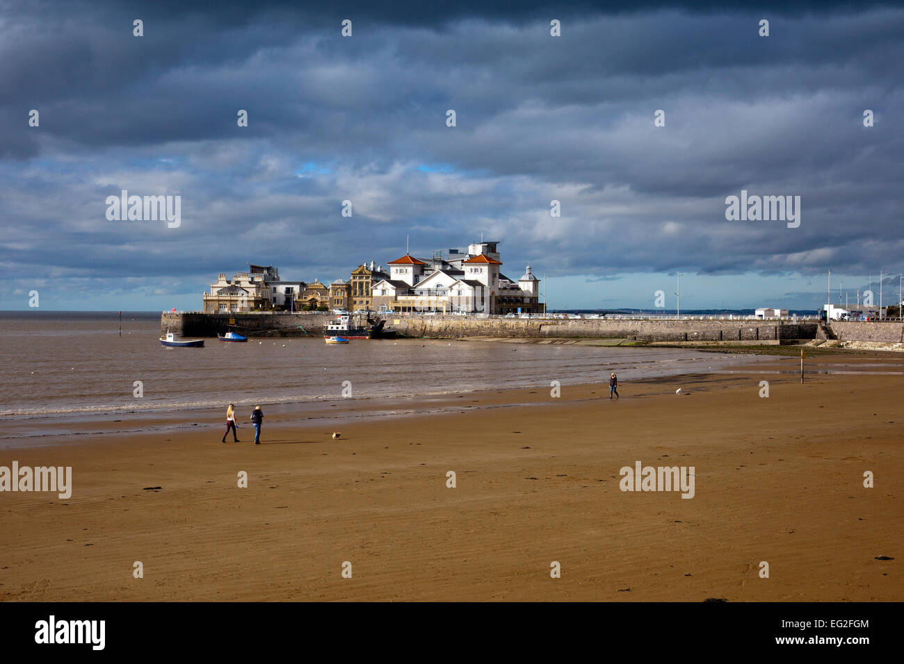 The newly refurbished baths and theatre on Knightstone Island at Weston ...