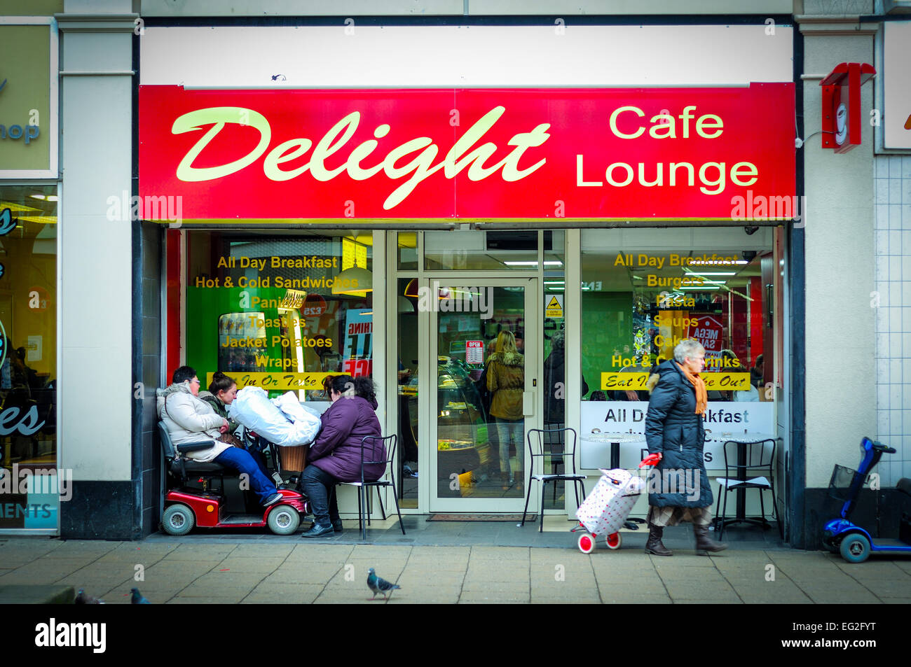 Rotherham,South Yorkshire ,UK.Delight Cafe Lounge Stock Photo - Alamy