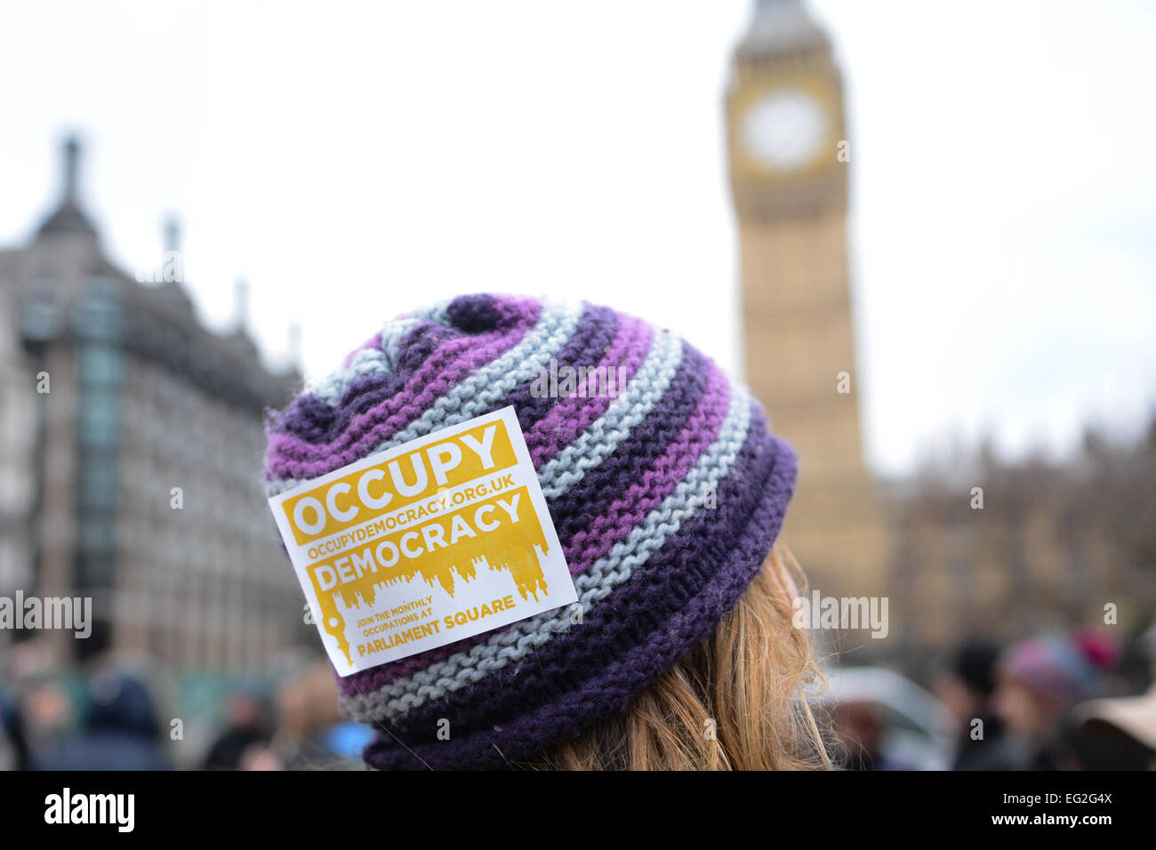 Parliament Square, London, UK. 14th February 2015. Occupy Democracy ...