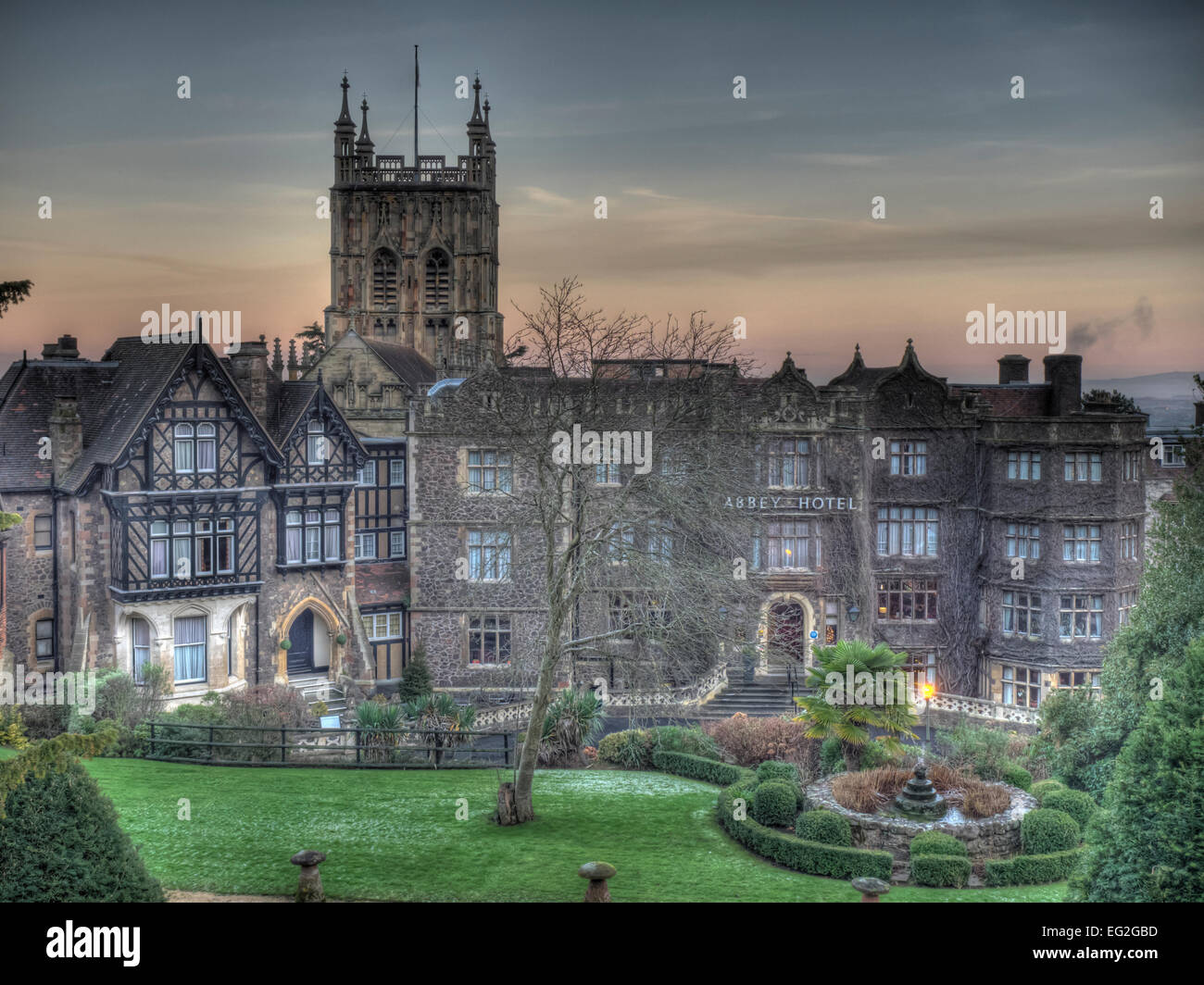 Great Malvern Abbey Hotel Stock Photo - Alamy
