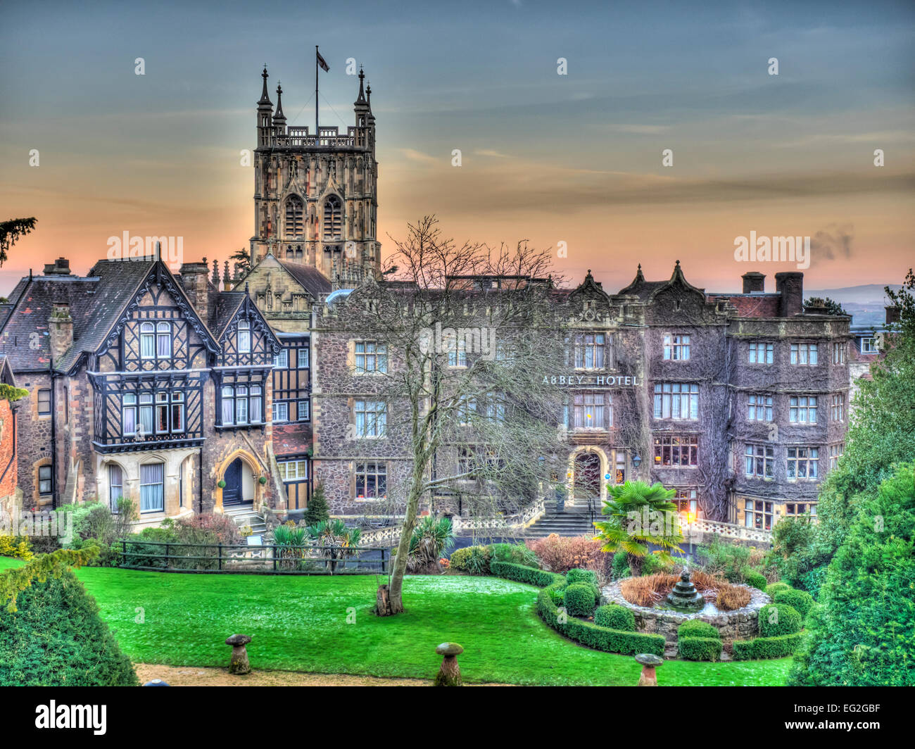 Great Malvern Abbey Hotel Stock Photo - Alamy