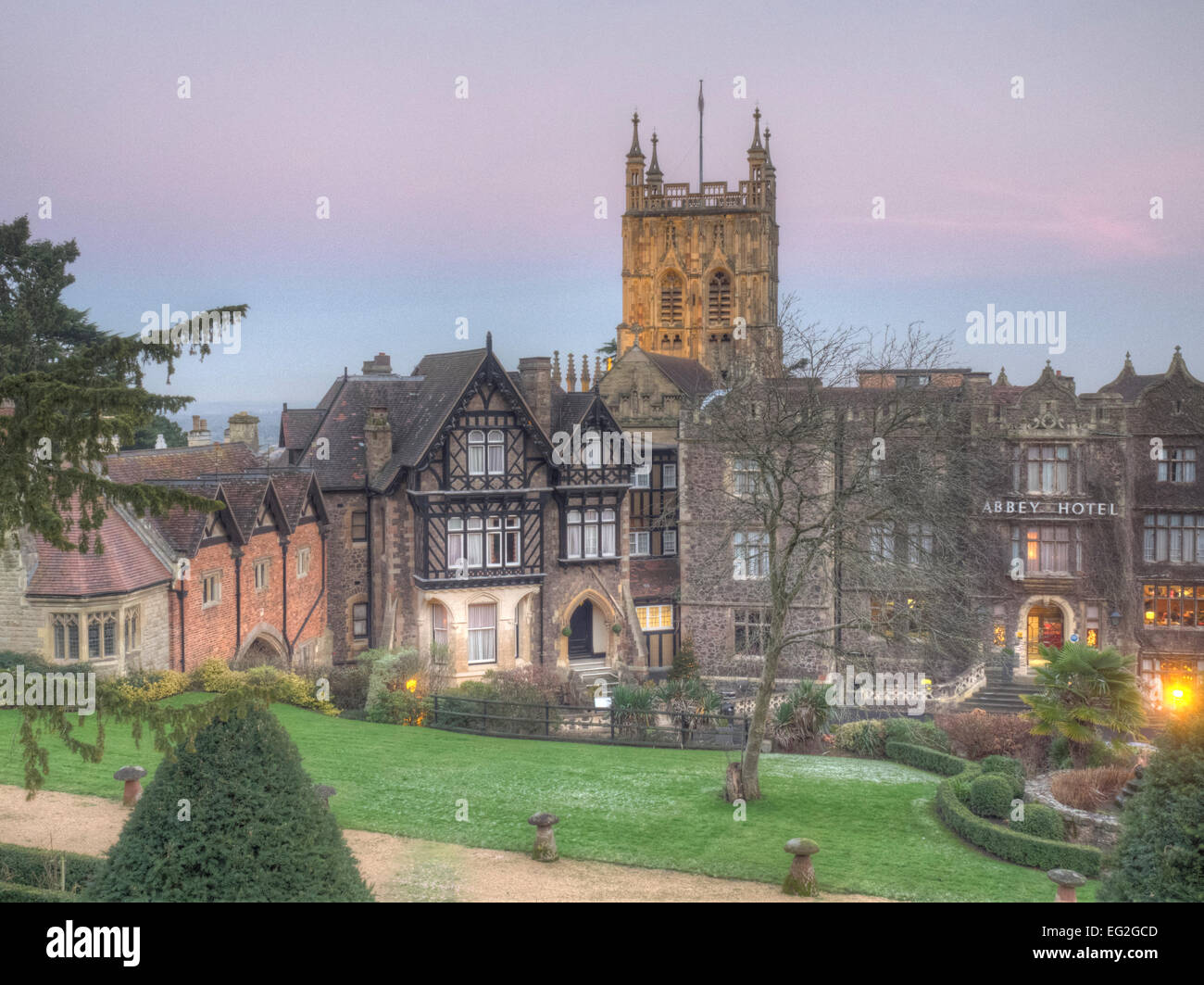 Great Malvern Abbey Hotel Stock Photo - Alamy