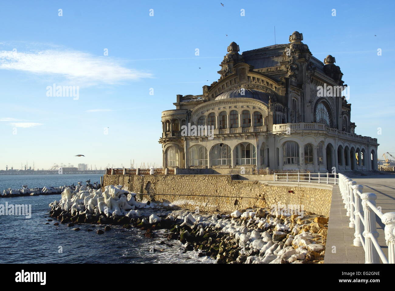 Old Casino in Constanta, Romania, on the promenade of the Black Sea ...