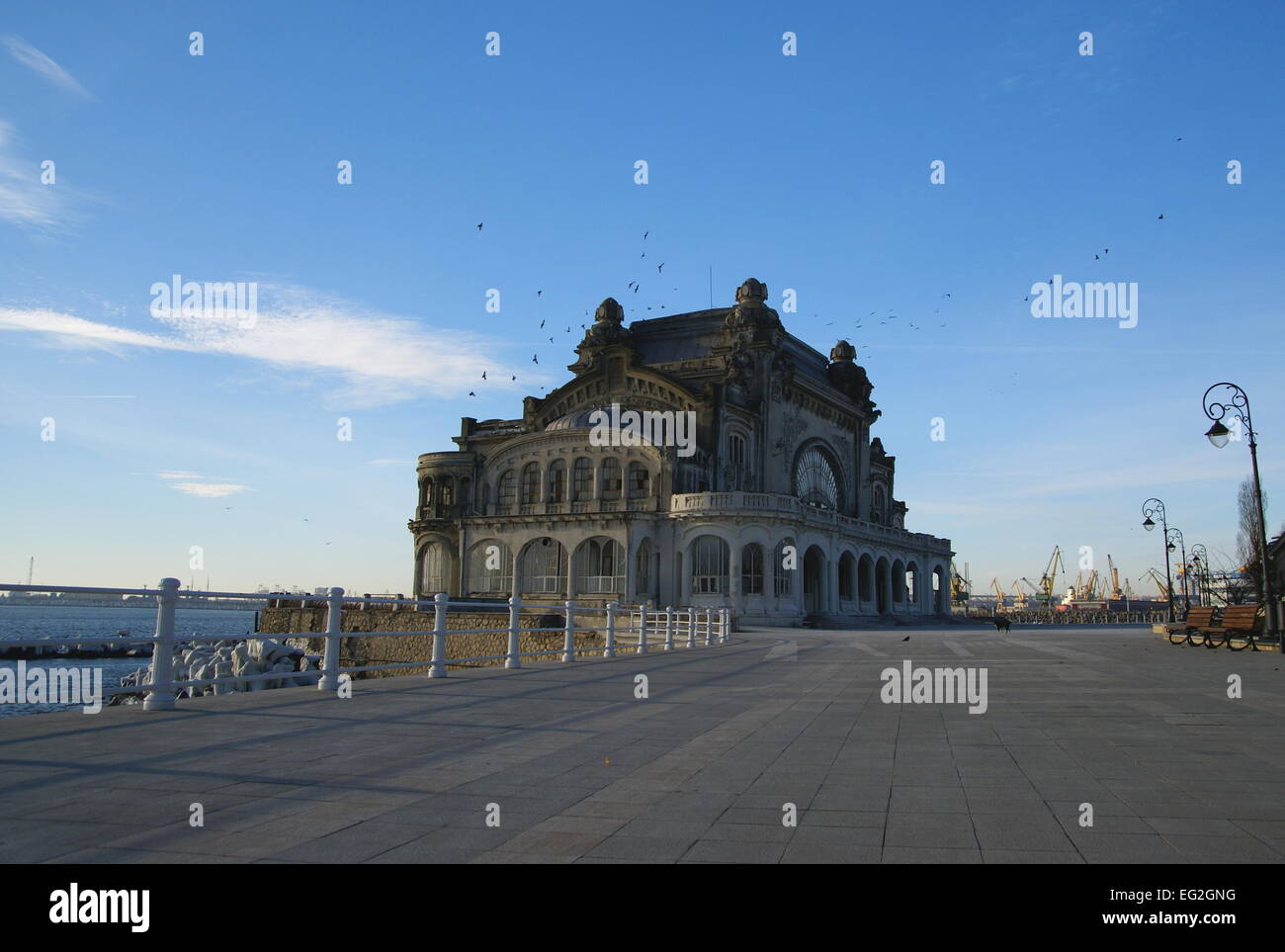 Old Casino in Constanta, Romania, on the promenade of the Black Sea ...