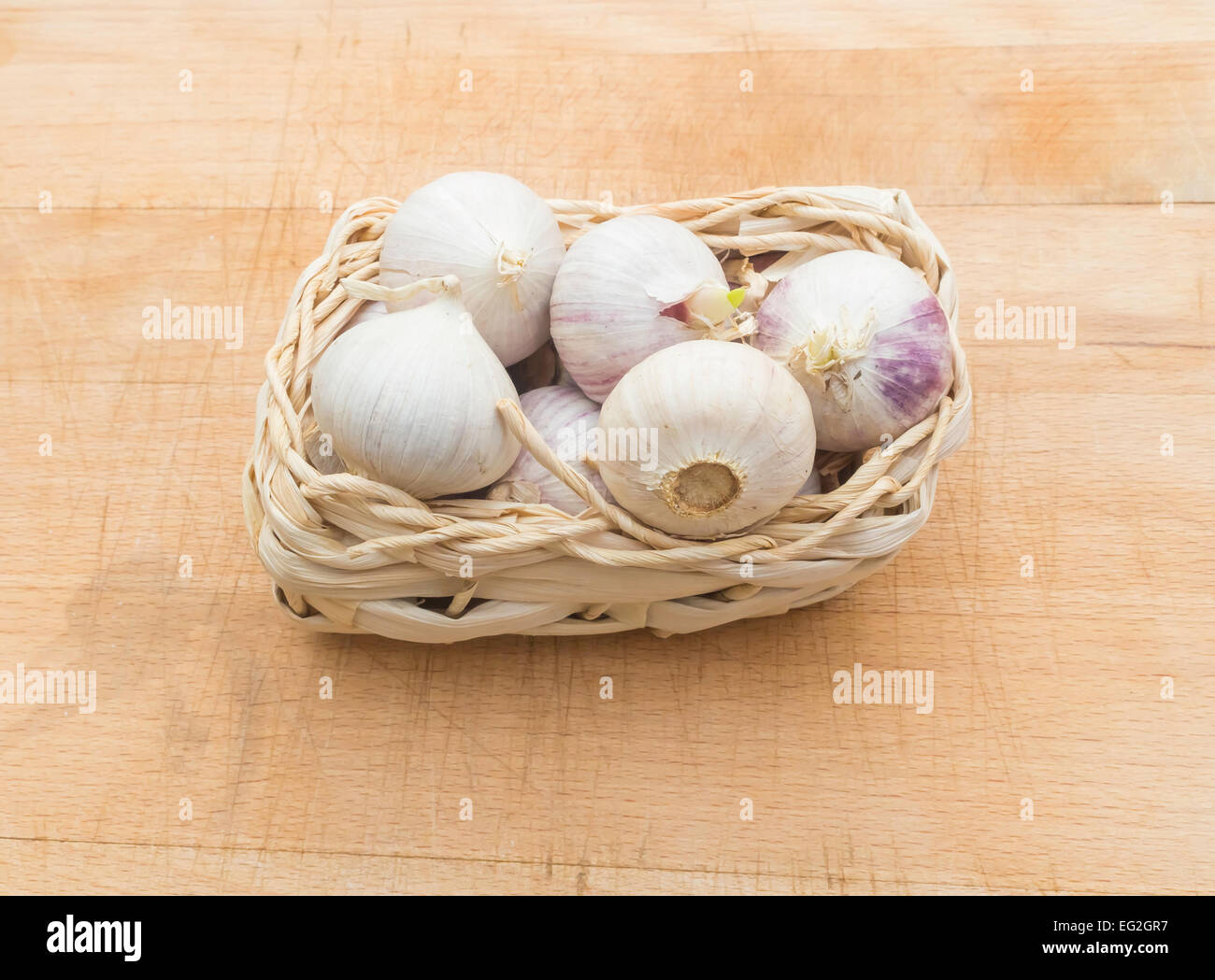 Single clove or monobulb Garlic (Allium sativum L.) bulb from the ...