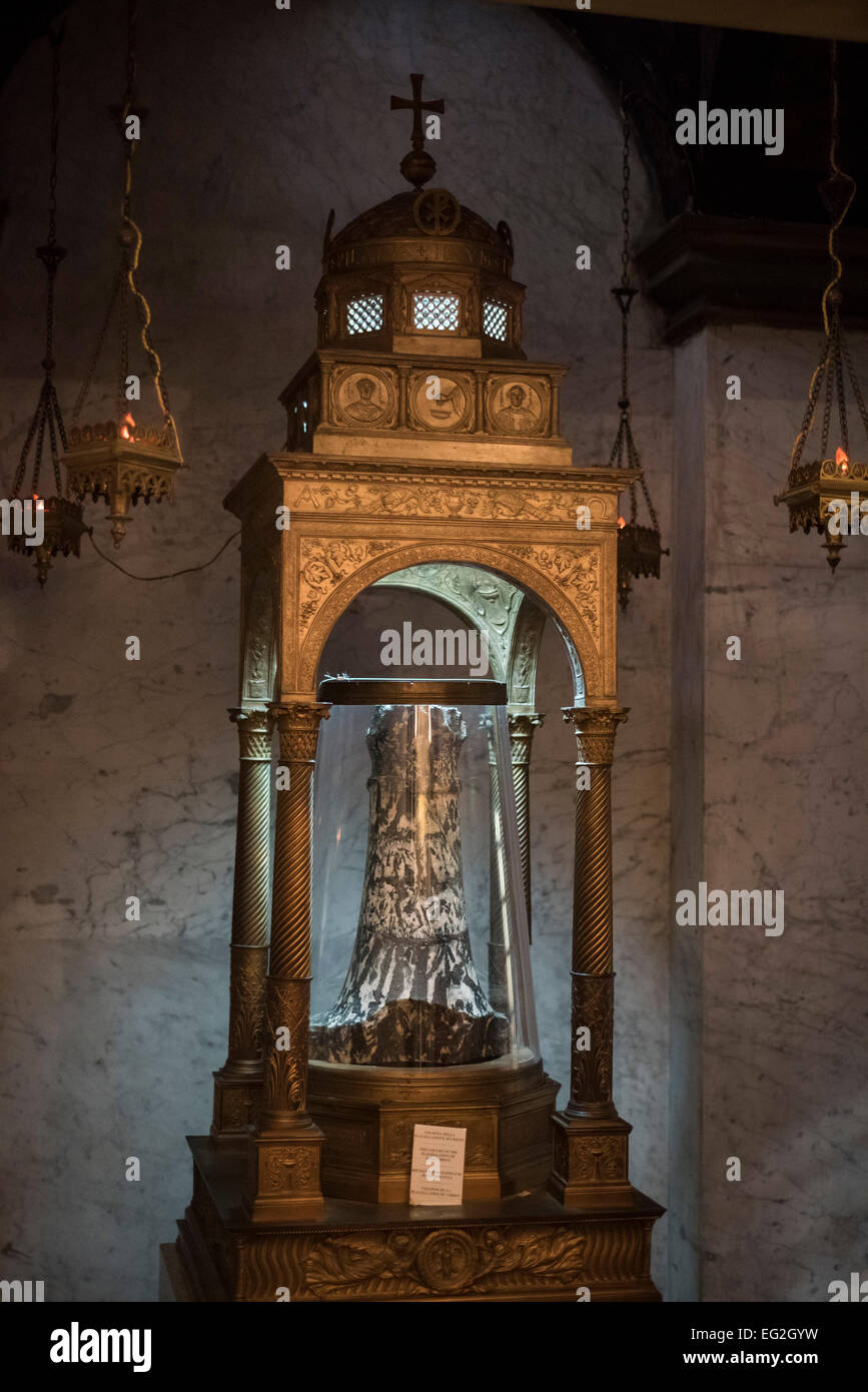 Rome Italy Basilica Di Santa Prassede All Esquilino 9th C Column Of