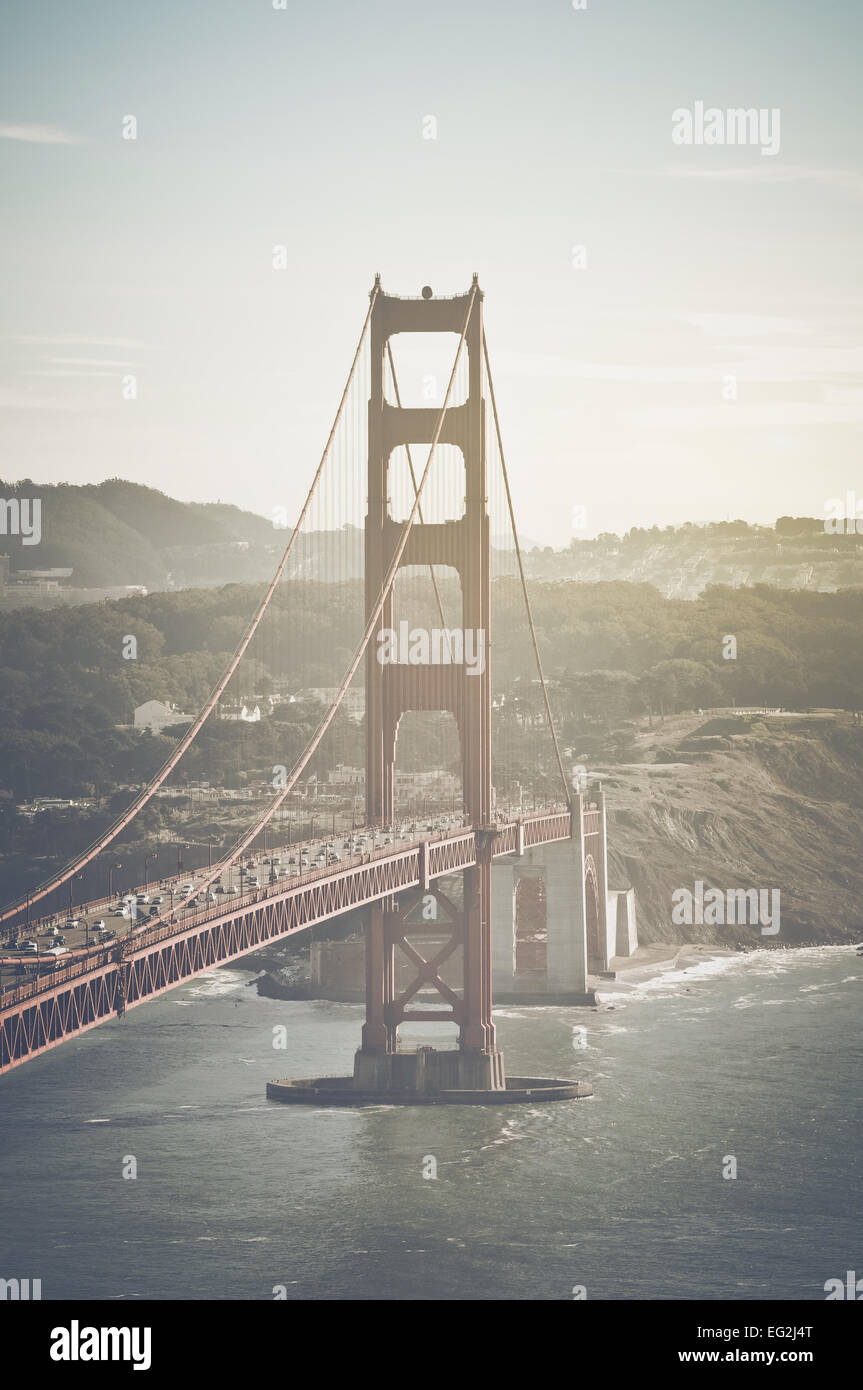 San Francisco Golden Gate Bridge Retro Film Style Stock Photo - Alamy