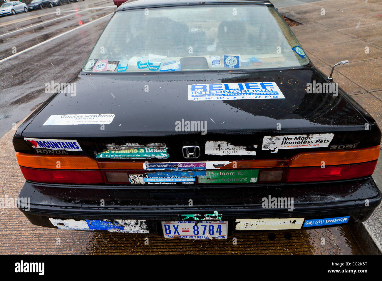 Car bumper stickers - USA Stock Photo - Alamy