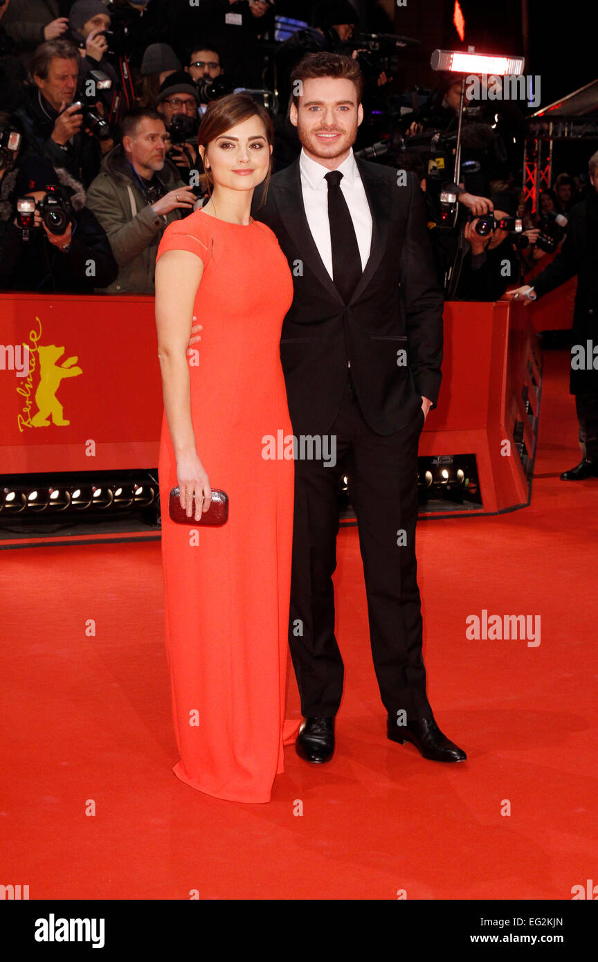 Richard Madden and girlfriend Jenna Louise-Coleman attending the ...
