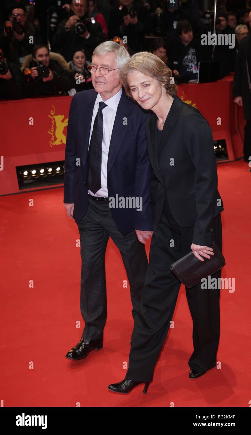 Berlin, Germany. 14th Feb, 2015. British actors Tom Courtenay and ...