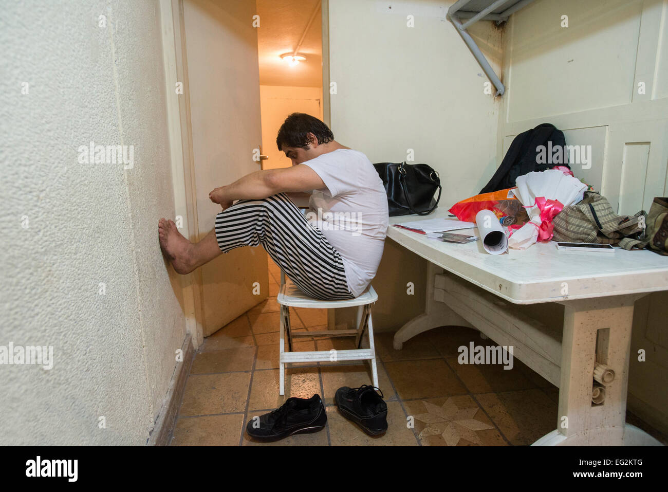Actor resting in dressing room after performance "I'll return beside ...