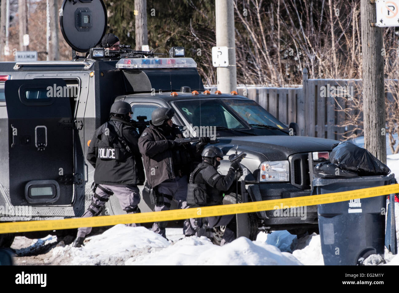 Toronto, Canada. 12th February, 2015. Members of Toronto Police ...