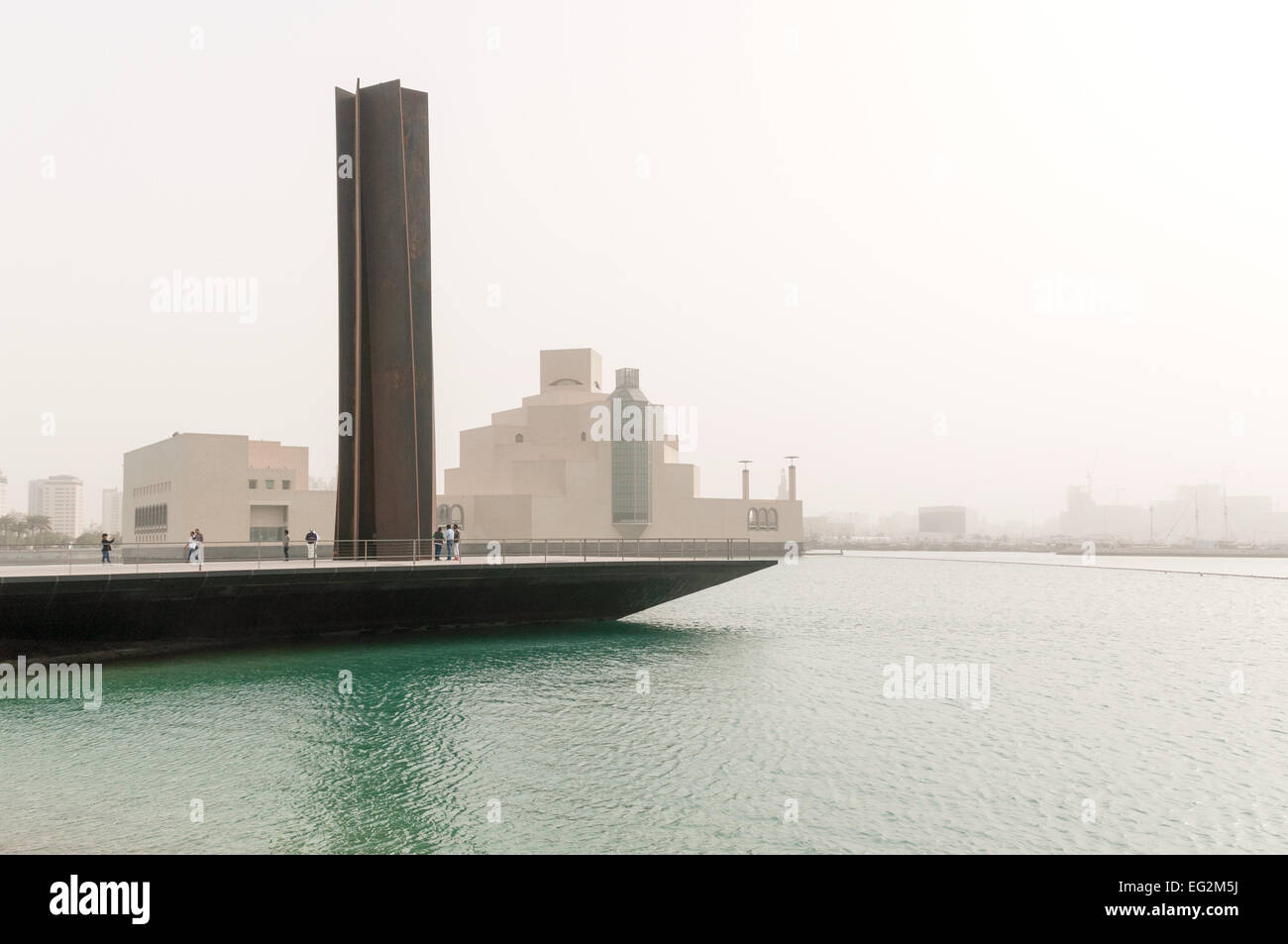 Sandstorm in Doha, Museum of Islamic Art, Qatar Stock Photo - Alamy