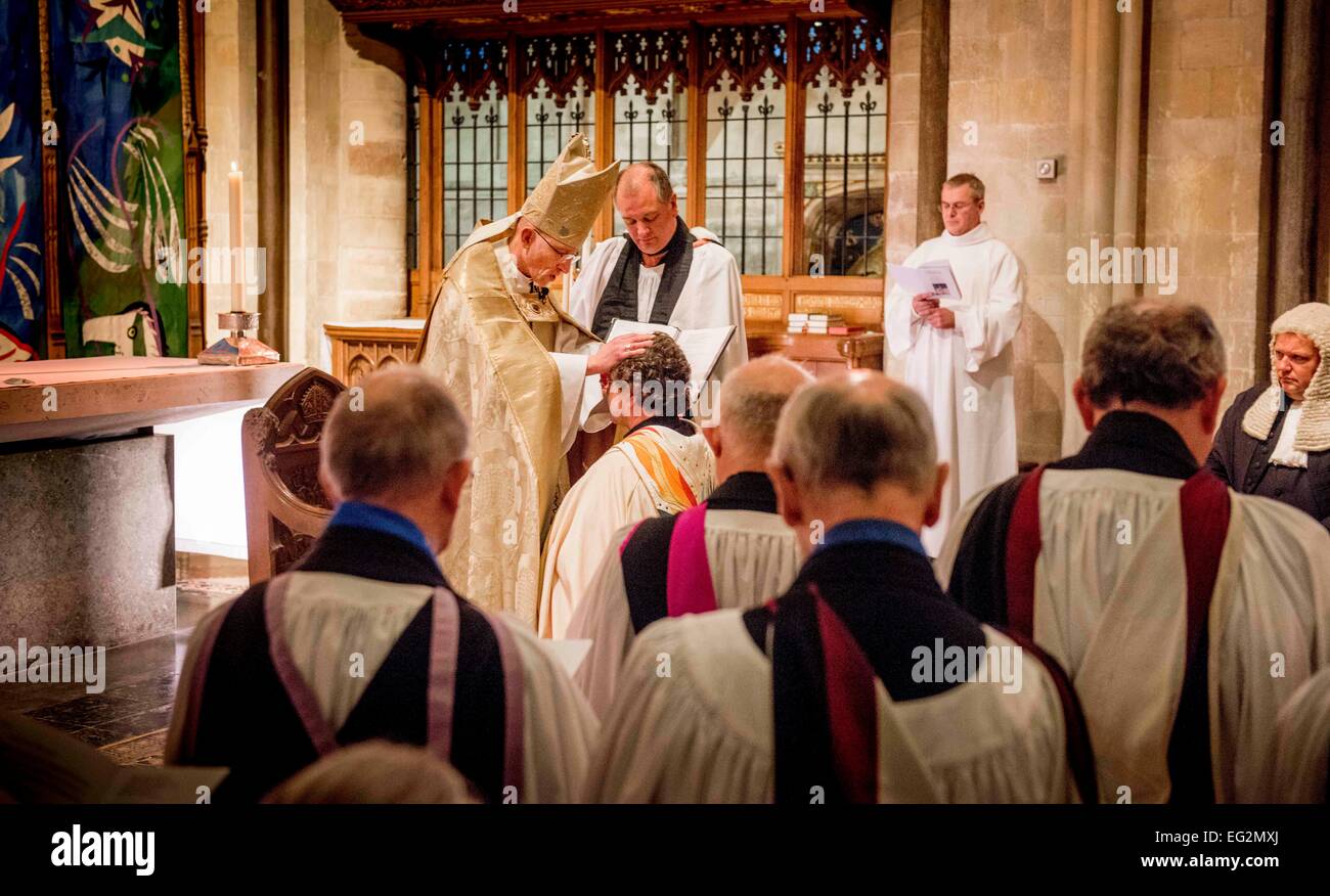 Chichester, UK. 14th Feb, 2015. The Very Reverend Stephen Waine, the ...